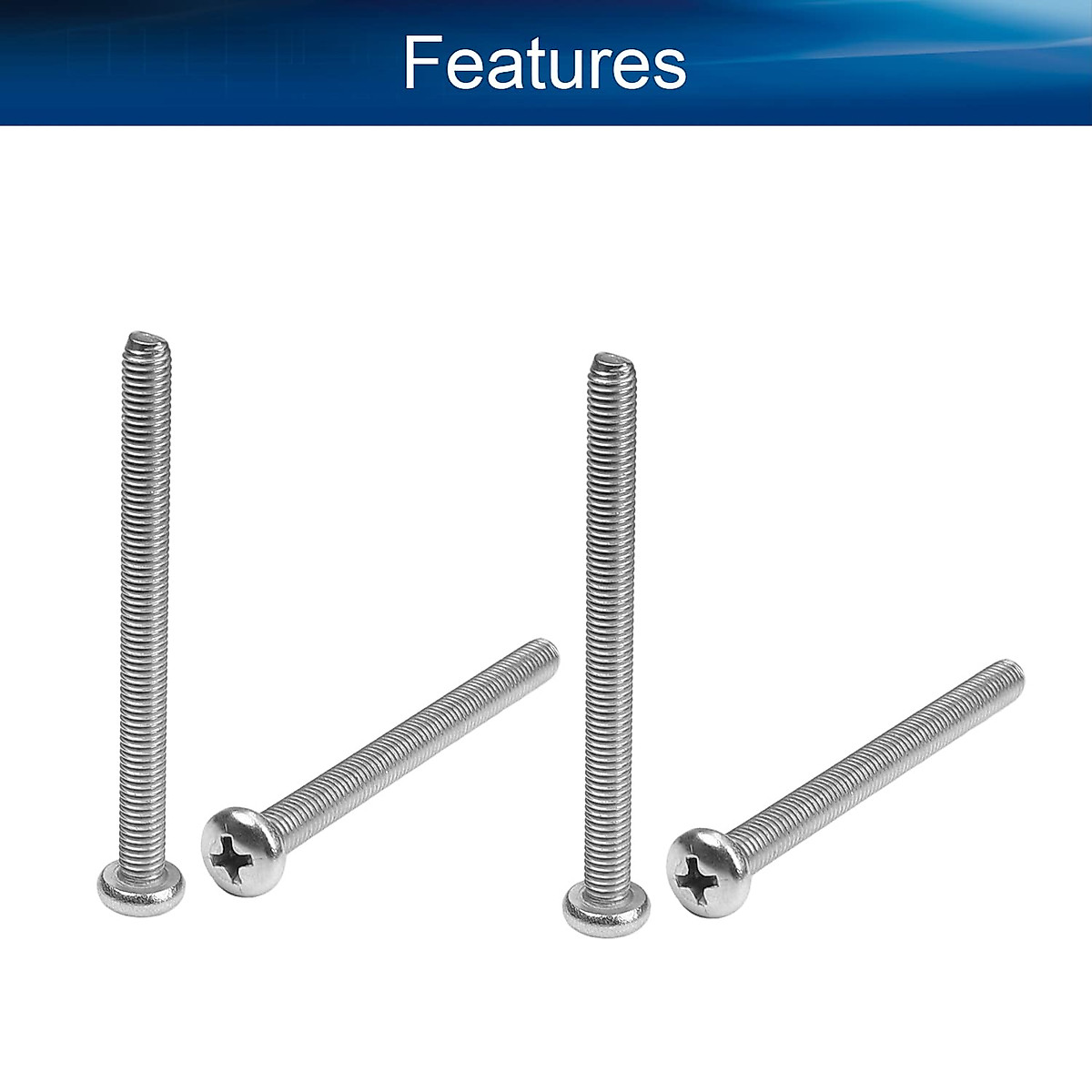 Yinpecly 25Pcs M5 x 60mm Machine Screws Pan Phillips Cross Head Screw 304 Stainless Steel Fasteners Bolts Silver Gray