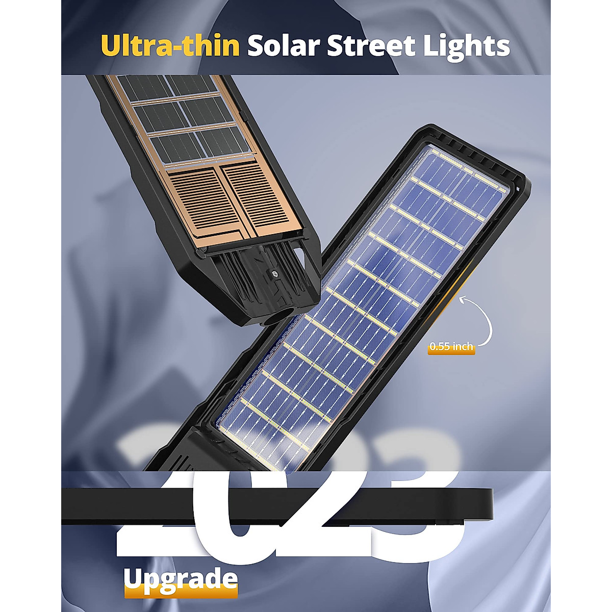 BNT [2023 Upgrade] 800W Solar Outdoor Lights, 6500K 80000LM Solar Street Lights Outdoor with IP66 Waterproof, Dusk to Dawn Solar Flood Lights Outdoor Motion Sensor for Yard, Garden, Path