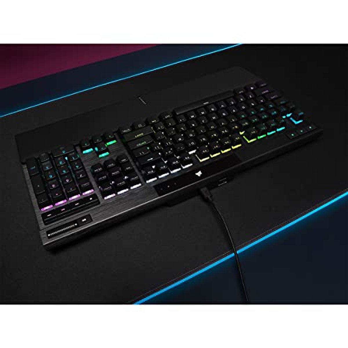 Corsair K70 RGB PRO Wired Mechanical Gaming Keyboard (Cherry MX RGB Red Switches: Linear and Fast, 8,000Hz Hyper-Polling, PBT Double-Shot PRO Keycaps, Soft-Touch Palm Rest) QWERTY, NA - Black
