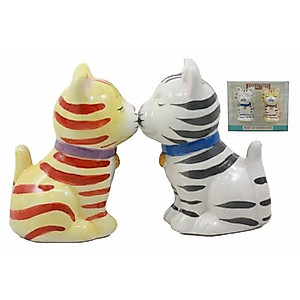 "Home Décor Accents" Kissing Orange And Gray Striped Tabby Cats Salt And Pepper Shakers Set - Home Accents 33-kl1-500