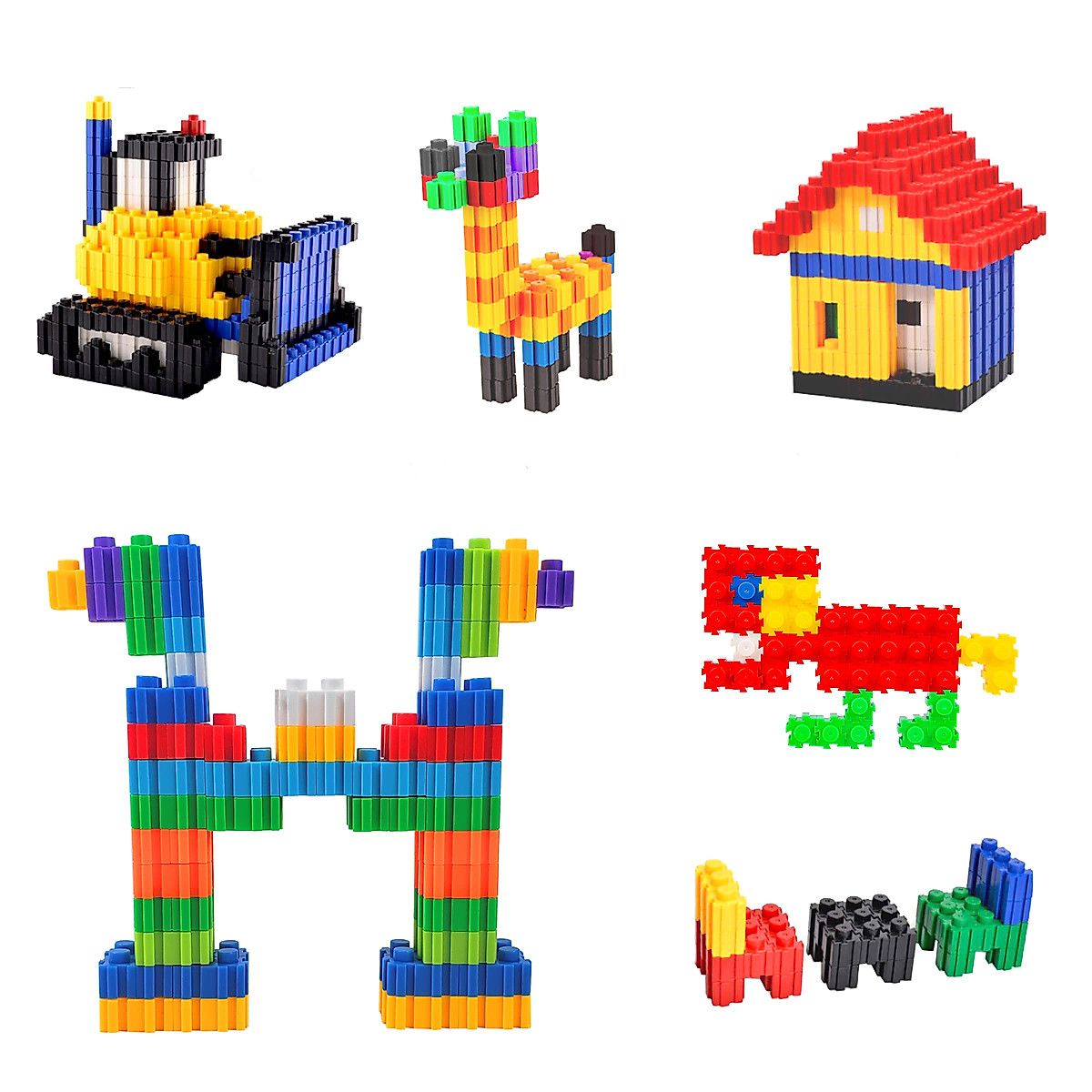 KUTOI Mini Building Block Sets for Kids(120 Pcs,Classic 3D Building Blocks, Prizes for Kids 8-12 Boys and Girls, Educational STEM Building Toys Including Compatible Large Baseplate