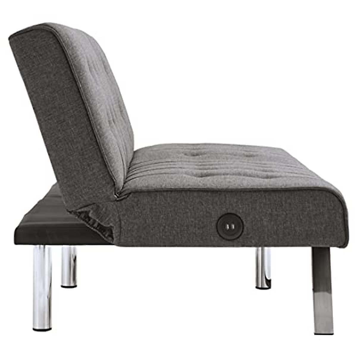 Signature Design by Ashley Sivley Modern Tufted Flip Flop Futon Sofa Bed, Dark Gray