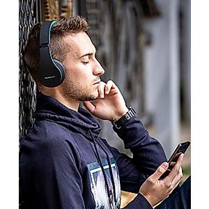 PowerLocus Rose Gold Bluetooth Headphones with Black/Blue Bluetooth Headphones