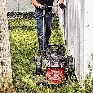 Earthquake Walk Behind String Mower With 160cc Viper 4-Cycle Engine, 22” Cutting Diameter, 14” Never-Go-Flat Wheels, Easy Assembly, Adjustable Handlebar, Model # 40314