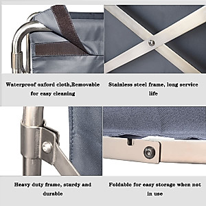 Collapsible Laundry Cart with Wheels Commercial 12 Bushel Folding Laundry Basket, Heavy Duty Rolling Laundry Hamper with Removable Waterproof Oxford Bag and Reinforced Steel Frame, 330 lbs Load ﻿