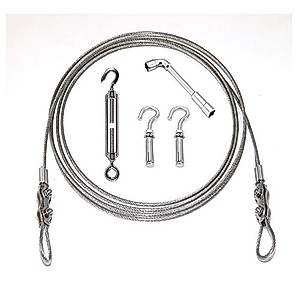 Ohaha Clotheslines/Portable Windproof Anti-sag Clothes Rope Line with Stainless Steel Cable Retractable System Clothes line retracting for Outdoor/Indoor/Home/Backyard/Travel/Drying (10ft)