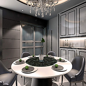 MMQQ Lazy Susan Round Turntable Table Top Rotating Tray Marble Rotating Serving Plate Smooth Kitchen Display Turn Table Anti-collision and Explosion proof