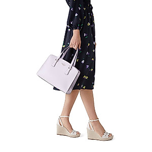 Kate Spade Perry Medium Satchel Saffiano Leather Crossbody Bag Purse Handbag (Pale Amethyst)