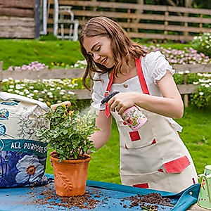 Berry&Bird Garden Tool Set, 3 PCS Gardening Tool Kit Includes Rose Pruning Thorn Proof Gloves, Pruning Shears with Wooden Handle and 17 Oz Pink Spray Bottle for Planting & Pruning Roses, Bonsai