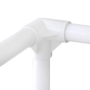 Essentially Yours Pyramid Towel Rack 10 Bar - Dry Wet Towels, Organize Fresh Towels, Poolside Towel Storage Organizer, (35.5" W x 35.5" L x 55" H), White Style 744125