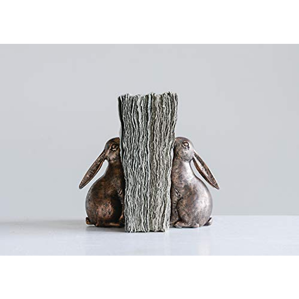 Creative Co-Op Bronze Resin Bunny Shaped (Set of 2 Pieces) Bookends, 2 Count