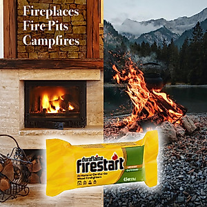 Fire Starter for Indoor and Outdoor Use - Quick Ignition Fire Logs for BBQ, Fireplace, Fire Pit and Campfires (24 Pack) - Fire Starters for Campfires