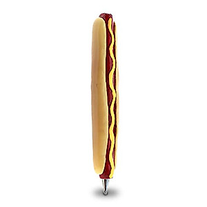 Planet Pens Hotdog Novelty Pen - Cool, Fun, Unique Kids & Adults Office Supplies Ballpoint Pen, Colorful Fast Food Writing Pen Instrument For School and Office