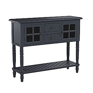Decor Therapy Morgan Two Door Console Table, Antique Navy
