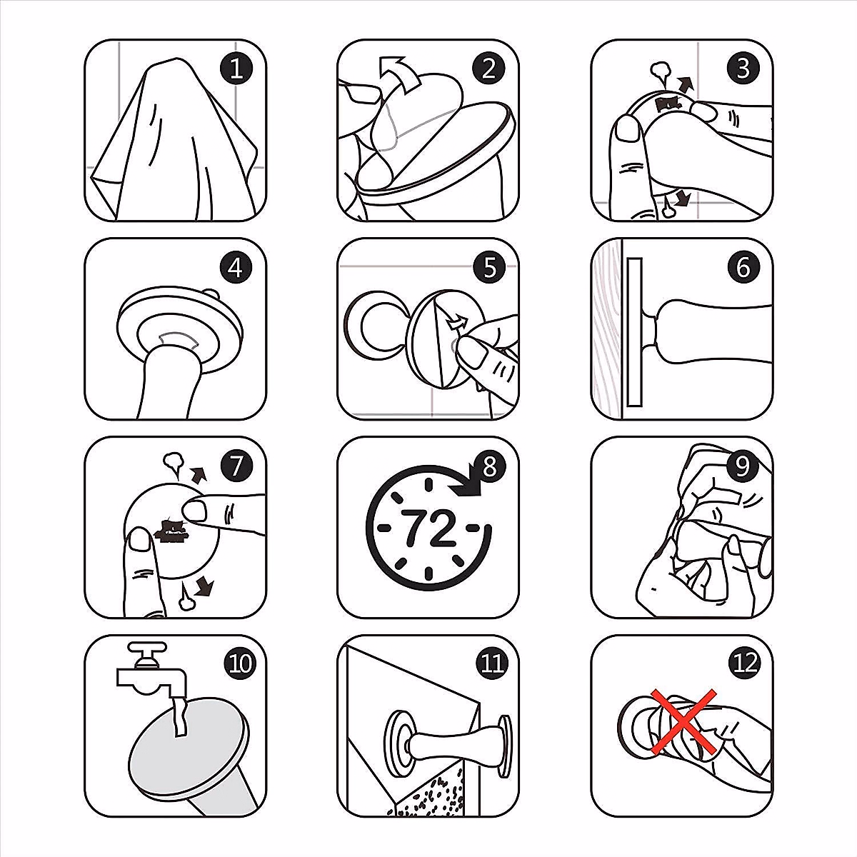 ZC GEL Magnetic Door Stopper Self Adhesive, Silicone Door Stop Holder Wall Mount Damage-Free with Durable Reusable Waterproof House Door Stopper, No Need to Drill Collision Mute No Trace (White)