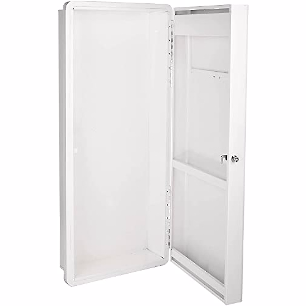 AdirHome Built-in Laundry Hamper, Clothes Hamper with Lid Wall Laundry Basket, Wall Laundry Box, Great Space Saving Solution for Remodelled Baths, Kitchen - White