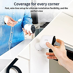 Arlo Ultra 2 Spotlight Camera - 2 Camera Security System - Wireless, 4K Video & HDR, Color Night Vision, 2 Way Audio, Wire-Free, 180º View, White - VMS5240-200NAS