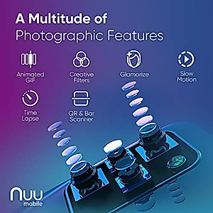 NUU Mobile G5 Unlocked Android 10 Smartphone Cell Phone (4G LTE 64GB + 4GB RAM) Ultra-Wide HD+ Screen, Long-Lasting Battery