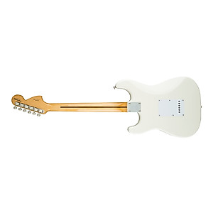 Fender Jimi Hendrix Stratocaster Electric Guitar, with 2-Year Warranty, Olympic White, Maple Fingerboard