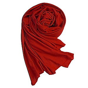 YMHPRIDE 4 Pieces Stretch Jersey Turban Head Wrap Knit Headwraps Urban Hair Scarf Solid Color Ultra Soft Extra Long Breathable Head Band Tie for Women