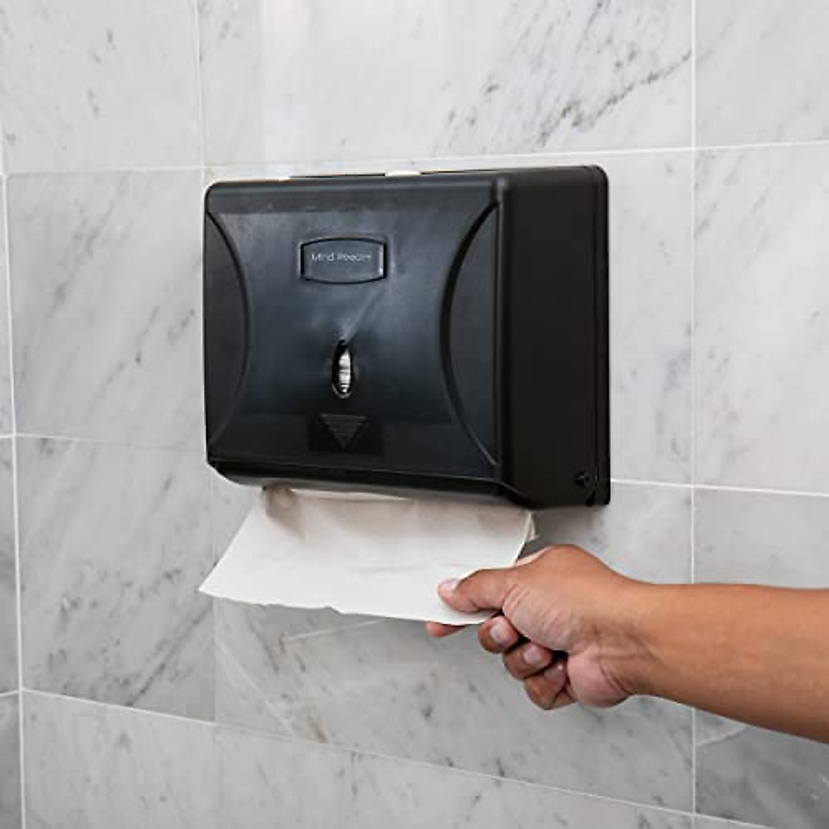 Mind Reader Multifold Paper Towel Dispenser, Paper Towel Holder, Restroom, Wall Mount, Set of 3, Black