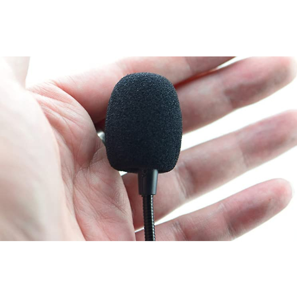 20 Pieces Mini Foam Microphone Windscreen Mic Cover Mini Microphone Windscreen Foam Cover Mini Lapel Headset Microphone Windscreen Foam Cover, 30 x 22mm, 8mm Hole, Black