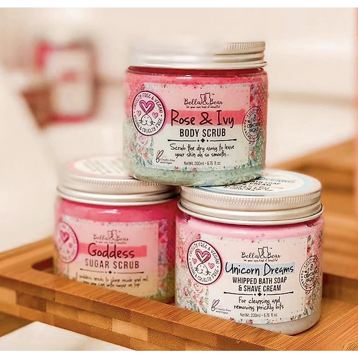 Bella & Bear Unicorn Dreams Whipped Bath Soap, SLS Free, Paraben Free, Cruelty-Free, Vegan Body Wash And Shave Cream, 6.7oz mango & pineapple with a hint of vanilla