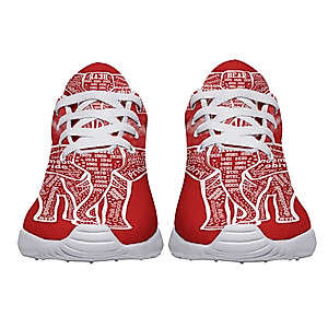 Womens Mens Tennis Shoes,Athletic Fashion Alabama Elephant Cool Sneaker for Girl,Boy,Gym,Walking,Hiking,Jogging,Running,Travel and More White Size 8.5