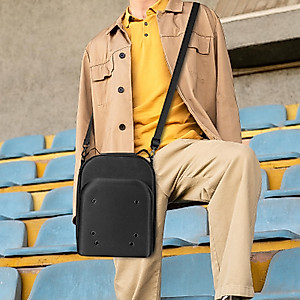 Epesoware Hard Hat travel Case for Baseball Caps - Premium Hat Storage Organizer Holder with Carrying Handle, Shoulder Strap and Trolley Sleeve, Protect up to 6 Hats for Travel Outdoor