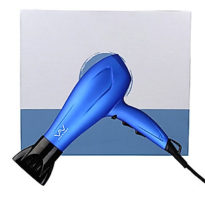 VAV Blow Dryer 1875W Negative Iron Professional Hair Dryer 2 Speed 3 Heat Settings Cool shot Button DC Motor Blue