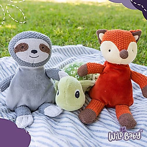 WILD BABY Fox Stuffed Animal - Heatable Microwavable Plush Pal with Aromatherapy Lavender Scent for Kids - Fox Plush 12"
