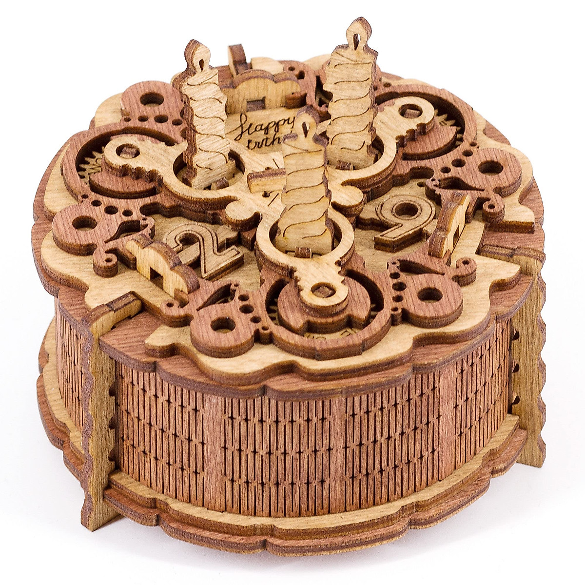 iDventure Birthday Cake Puzzle Gift Box - Tricky Gift Packaging - 3D Puzzle Box for Adults - Money Treasure Box for Cash - Escape Room Game - Brain Teaser - Birthday Gift Gadget for Men and Women