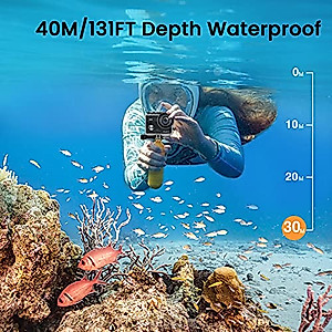 okejeye WiFi Action Camera 4K30fps Sports Cameras for 2.4G Remote Control,170°Wide-Angle Action Video Cam 13500mAh with 2Inch Touch Screen, 40M Waterproof Underwater Camera for Diving Riding Hiking