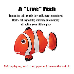 QIAONIUNIU Electric Moving Fish Interactive Plush Toys