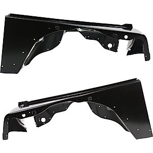 Evan-Fischer Front Fender Set of 2 Compatible With 1997-2006 Jeep Wrangler Primed Steel Driver and Passenger Side