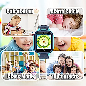 PTHTECHUS Smart Watch Toys for Kids - Boys Girls Smartwatch with 14 Games Music MP3 Player HD Selfie Camera Flashlight Calculator Calendar Alarm Timer 12/24 Hours for 4-12 Years Old Students