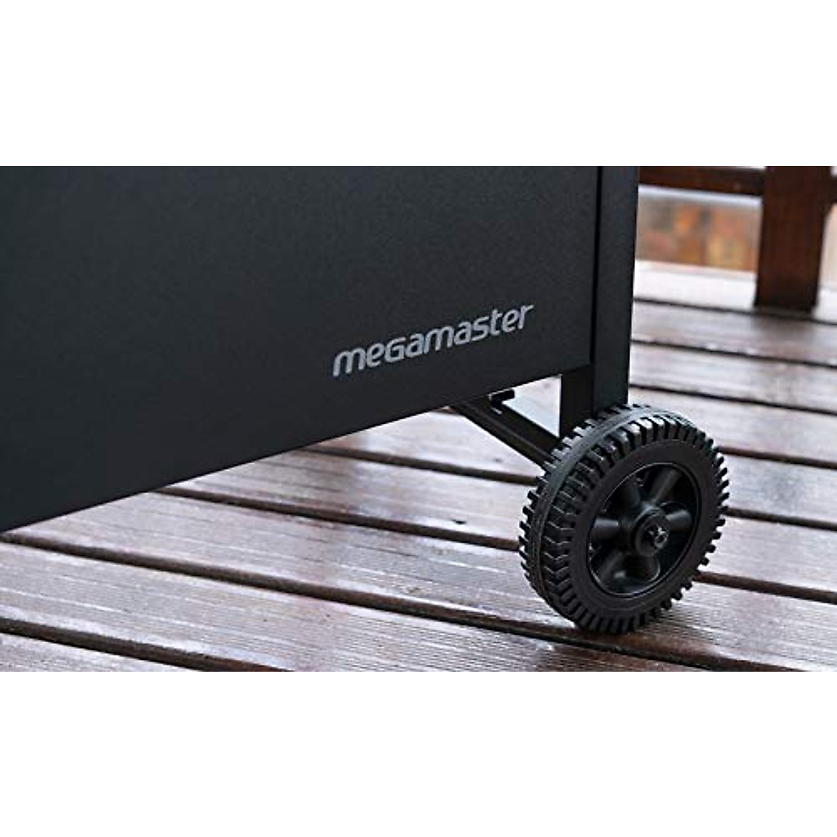 Megamaster 3-Burner Propane Gas Grill with 2 Foldable Side Tables, 30000 BTUs, Perfect for Camping, Outdoor Cooking, Patio and Garden Barbecue Grill, Silver and Black, 720-0988EA