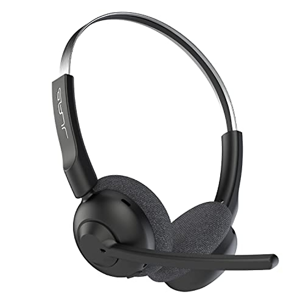 JLab Go Work Pop On-Ear Wireless Headset | Black | 50+ Hours Playtime | Bluetooth Multipoint | Rotating Boom Mic | Noise Canceling MEMS Microphone | Light-Weight and Portable | for PC/Mac or Mobile