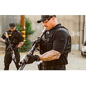 VIKTOS Men's Range Trainer Coolmax Durable Lightweight Breathable Snap Collar Short Sleeve Hunting Shooting Stretch Polo Top, Black, XX-Large