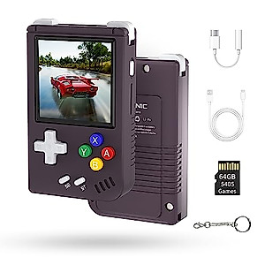 RG Nano Mini Retro Video Handheld Game Console Linux System 1.54" IPS Screen 64G TF Card Built in 5405 Classic Games 1050mAh Battery Hi-fi Speaker Aluminum Alloy Protable Game Player