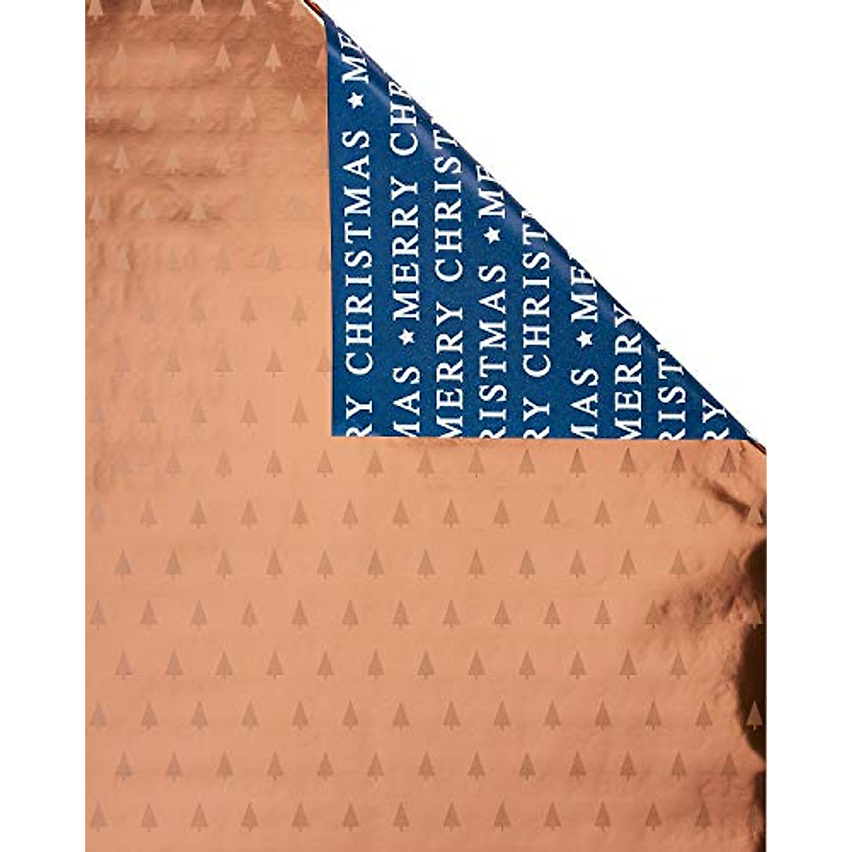 American Greetings Christmas Reversible Wrapping Paper Bundle, Snowflake, Reindeer, Holiday Text (4 Rolls, 80 sq. ft.)