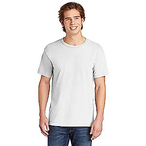 Comfort Colors mens Adult Short Sleeve Tee, Style 1717 T Shirt, White (2 Pack), Large US