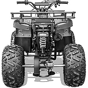 MotoTec Bull 125cc 4-Stroke Kids Gas ATV Black (MT-ATV-Bull-125cc_Black)