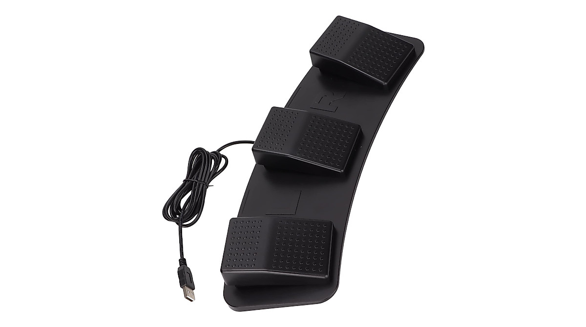 USB Triple Foot Pedal Control - Ergonomic Mechanical Switch for Gaming