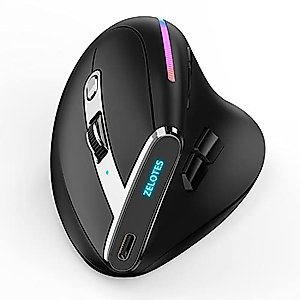 Wireless Bluetooth Ergonomic Vertical Mouse Programmable Custom Buttons Onboard Memory USB Computer Mouse for Office Gaming Right Hand PC Mouse