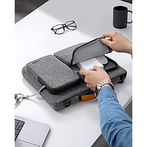 tomtoc 360 Protective Laptop Shoulder Bag for 16-inch MacBook Pro M4/M3/M2/M1 Pro/Max A3403 A3186 A2991 A2485 2024-2019, Water-Resistant Sleeve for Dell XPS 15 Surface Book 3 The New Razer Blade 16