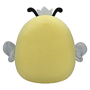 Squishmallows Original 12-Inch Sunny Honey Bee with Rainbow Belly and Silver Crown- Medium-Sized Ultrasoft Official Jazwares Plush