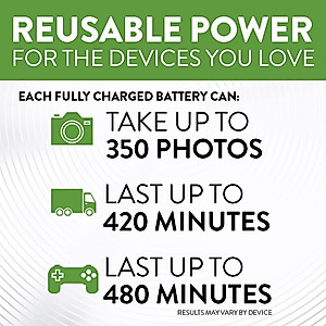 Energizer Rechargeable AA Batteries, Recharge Universal Double A Battery Pre-Charged, 16 Count & Rechargeable AAA Batteries, Recharge Universal Triple A Battery Pre-Charged, 8 Count