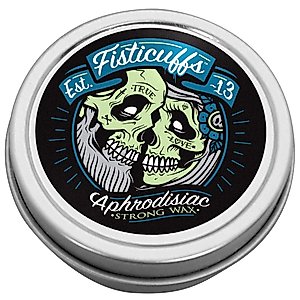 Fisticuffs Strong Hold Mustache Wax Leather/Cedar wood scent 1 OZ. Tin