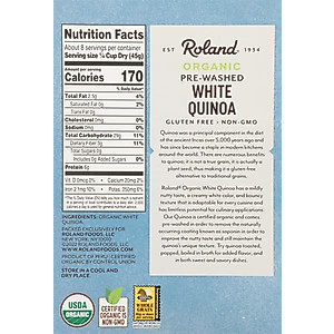 Roland Foods White Quinoa, Pre-washed, Specialty Imported Food, 12-Ounce